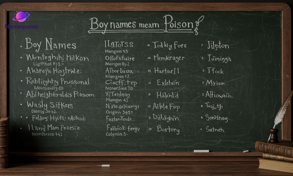 510+ Names That Mean Poison: Boy, Girl & Fantasy Names Ideas