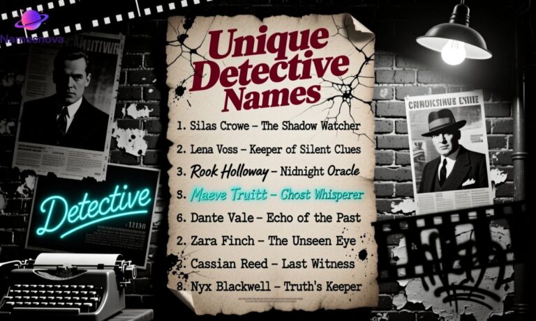 550+ Detective Names: Best Male, Female, Fantasy & Comic